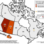 January 2025 Canadian Anti-Trans Risk Assessment Map • Celeste Trianon